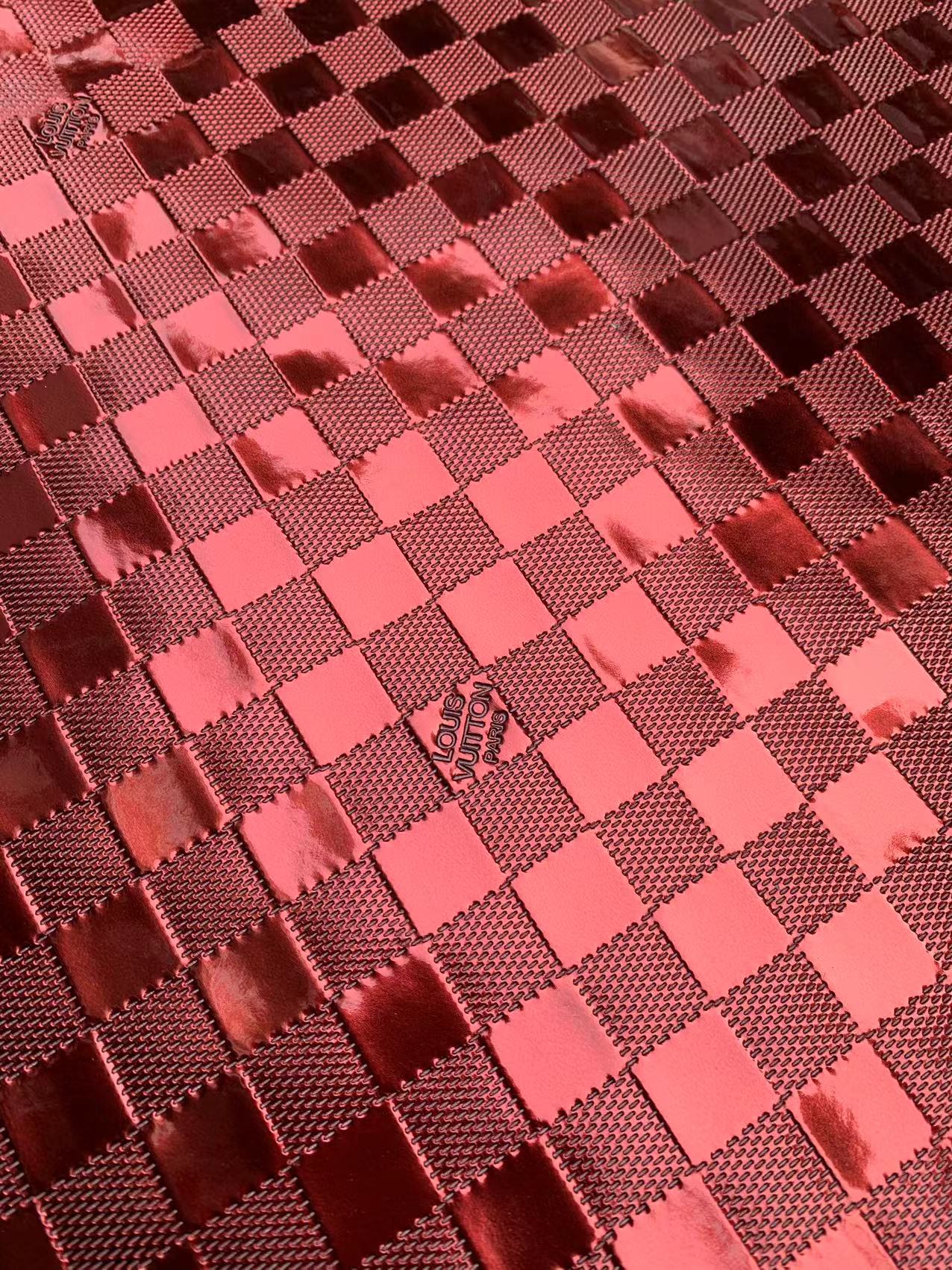 Burgundy Red Reflective Damier LV Designer Vinyl for DIY Crafts ...