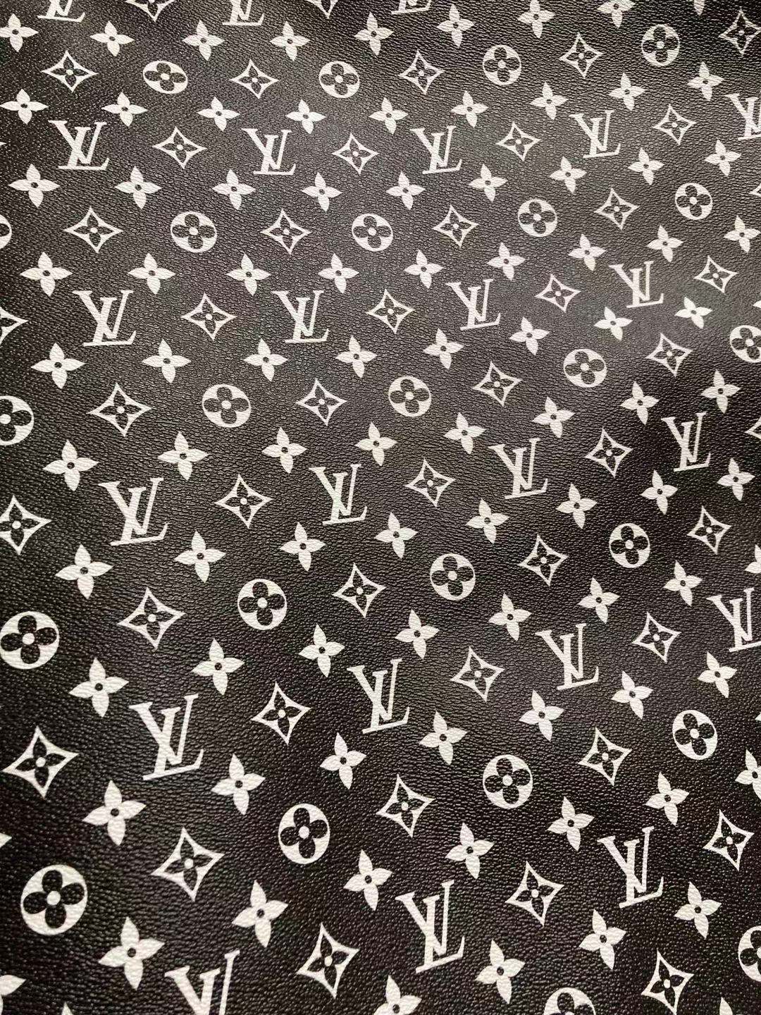 Classic Black White LV Monogram Leather for Custom Sneakers – Mono ...