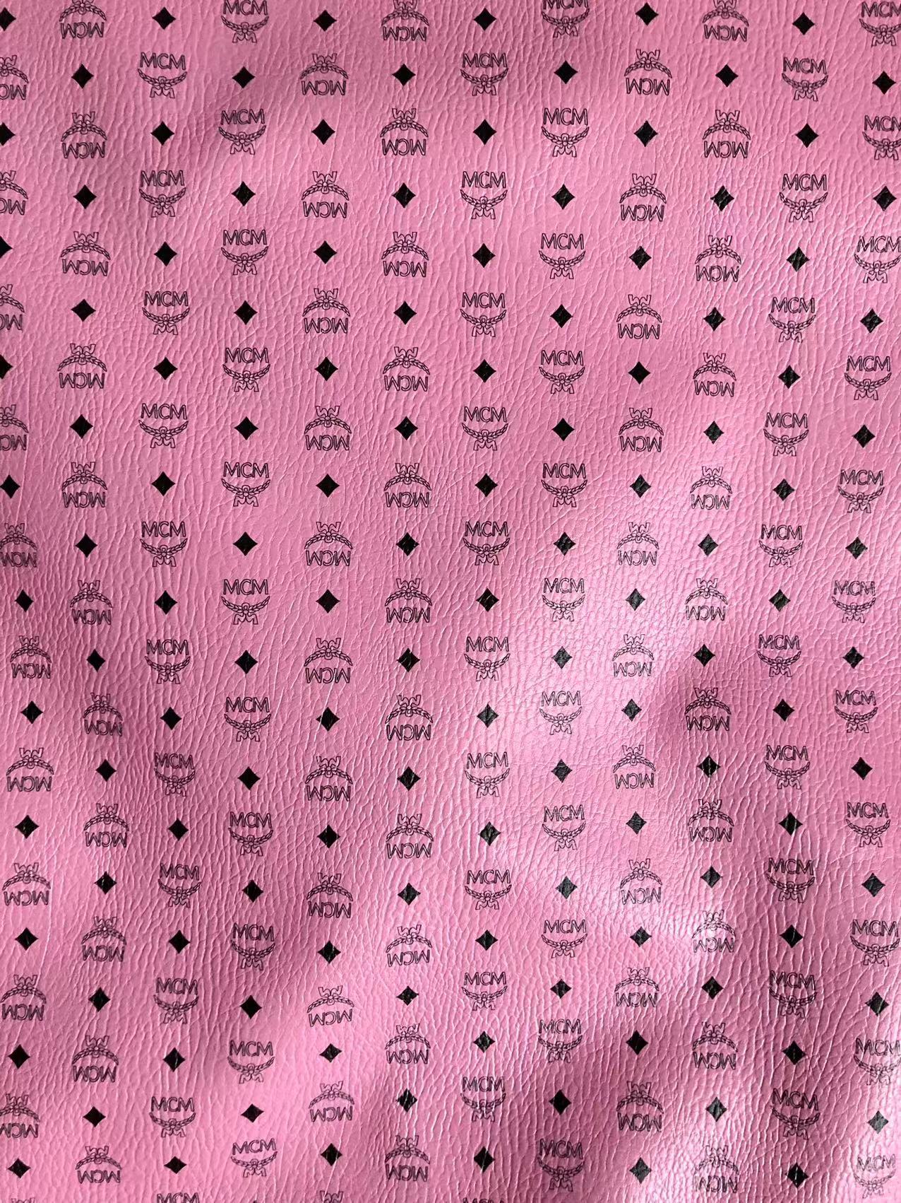 Pink MCM Leather Vinyl for Custom Sneakers – Mono Fabrics | Premium Fabrics