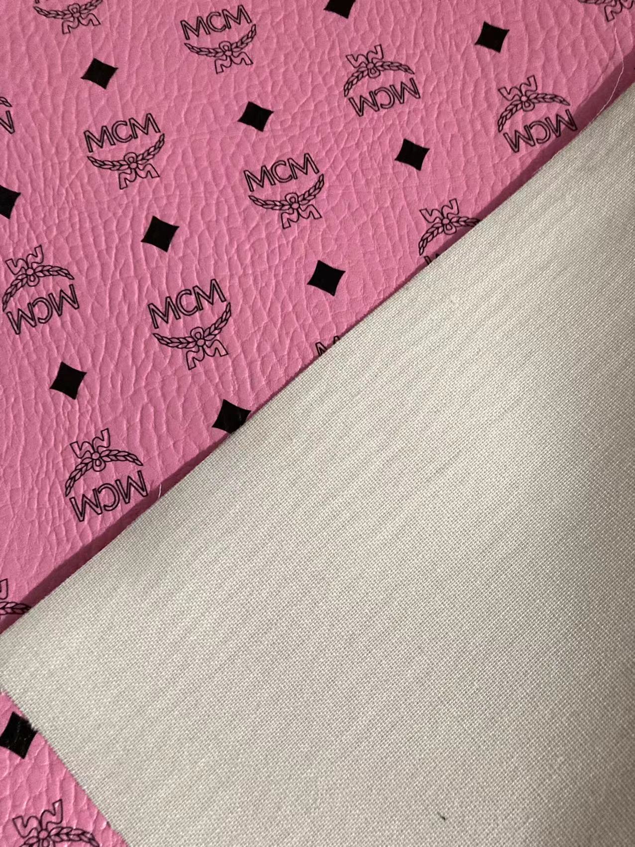 Pink MCM Leather Vinyl for Custom Sneakers – Mono Fabrics | Premium Fabrics