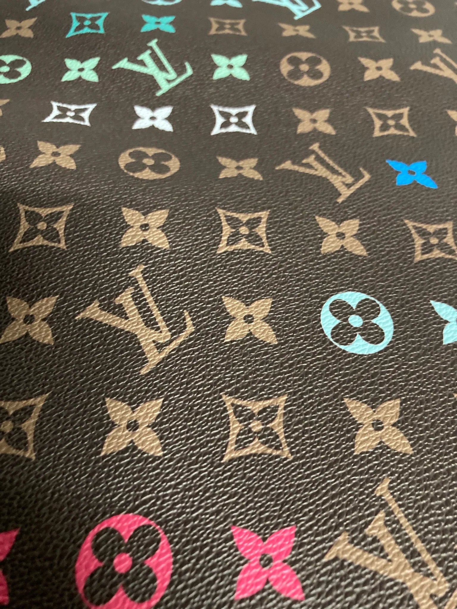 Handmade Leather Colorful Classic LV Monogram for Custom – Mono Fabrics ...