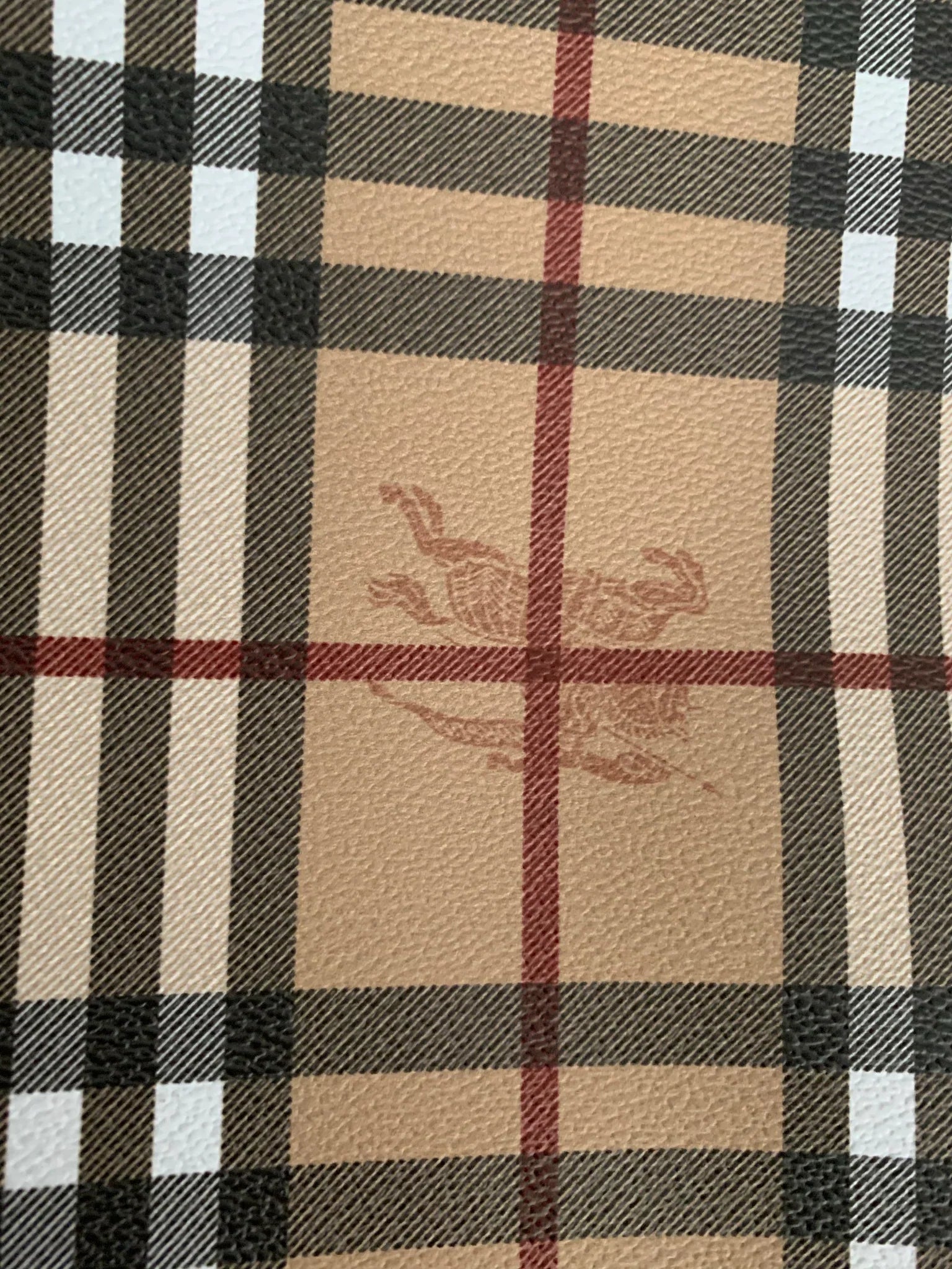 Classic Burberry Faux Leather with Horse Mark for Custom – Mono Fabrics ...