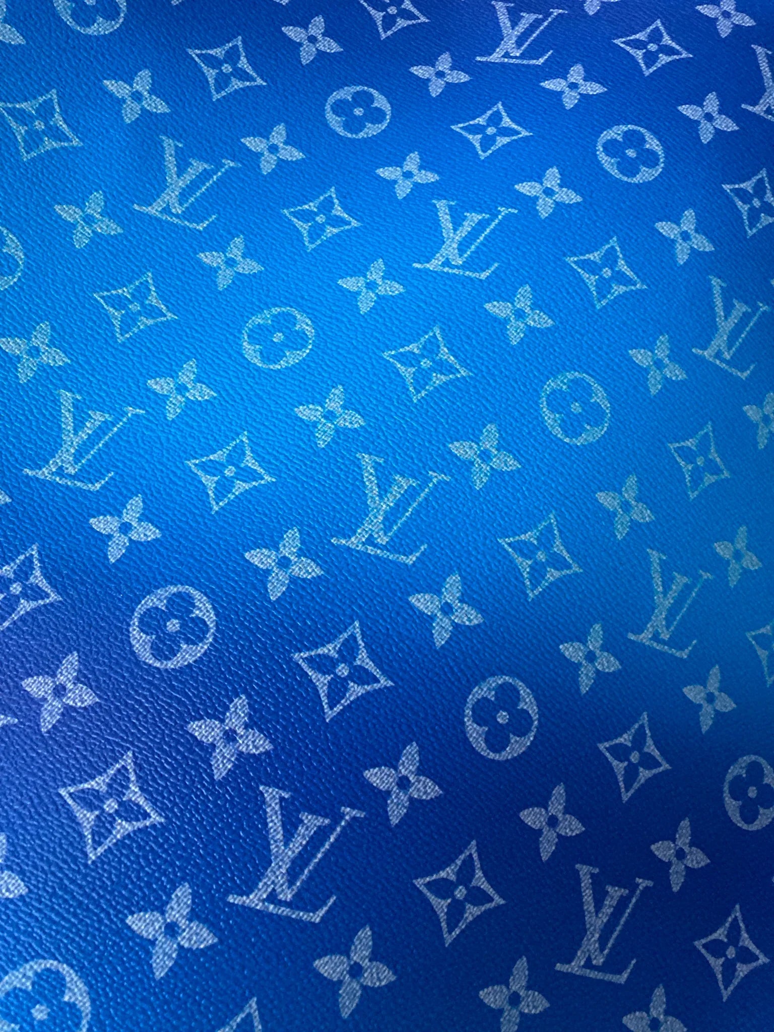 Blue Gradient LV Leather Fabric for Bag Custom – Mono Fabrics | Premium ...