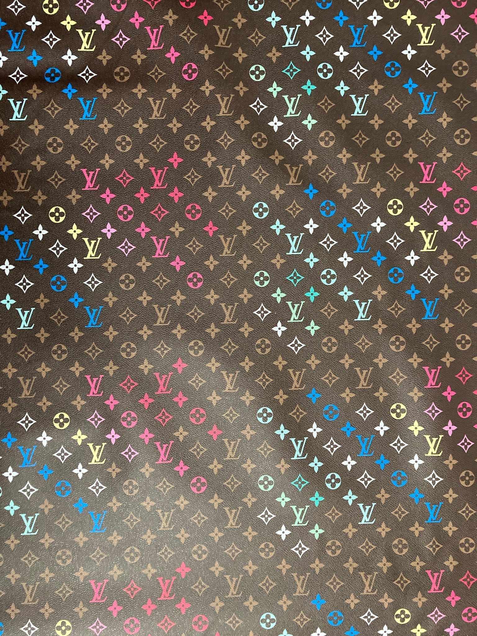 Handmade Leather Colorful Classic LV Monogram for Custom – Mono Fabrics ...