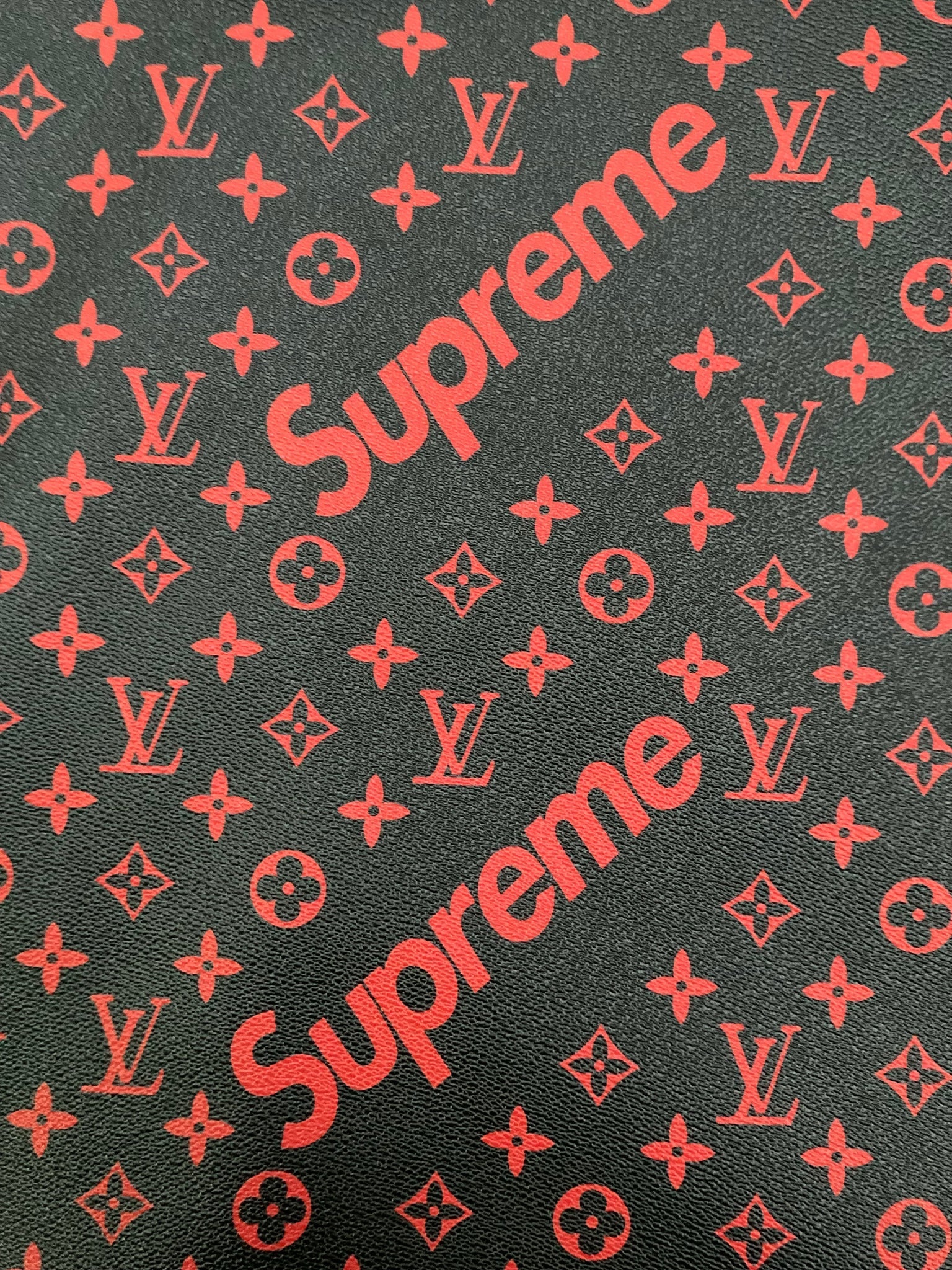 Handmade Crafting LV Supreme Vinyl Leather for Custom Car Upholstery ...